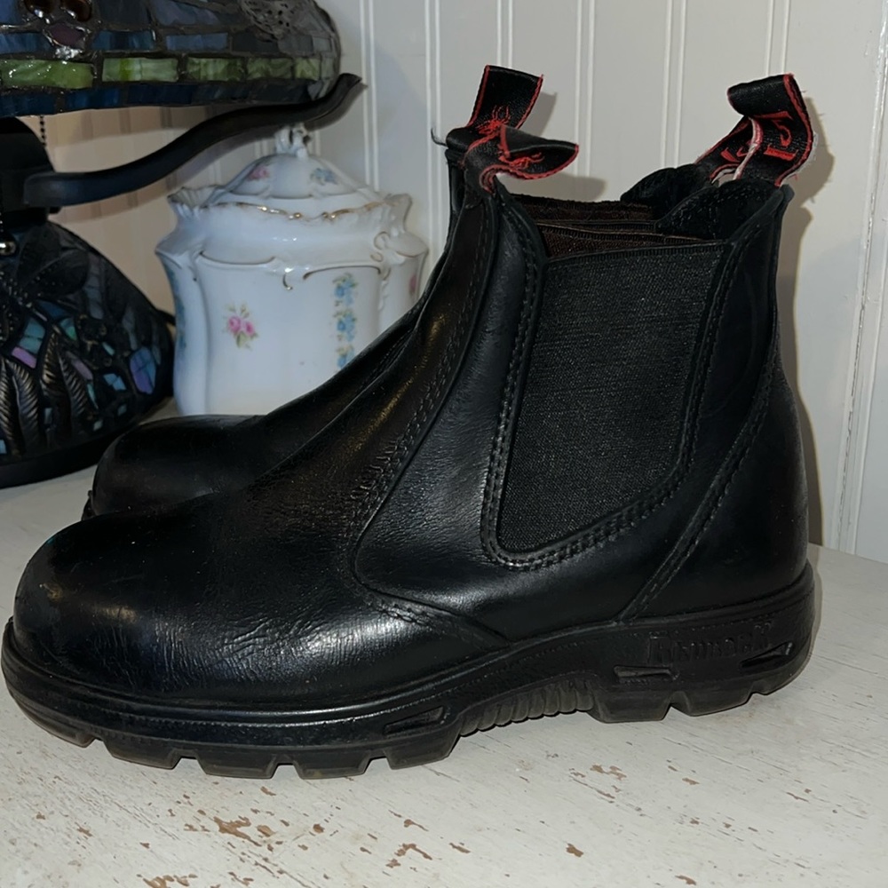 Redback Australian Black Leather Boots Steel Toe Work… - Gem